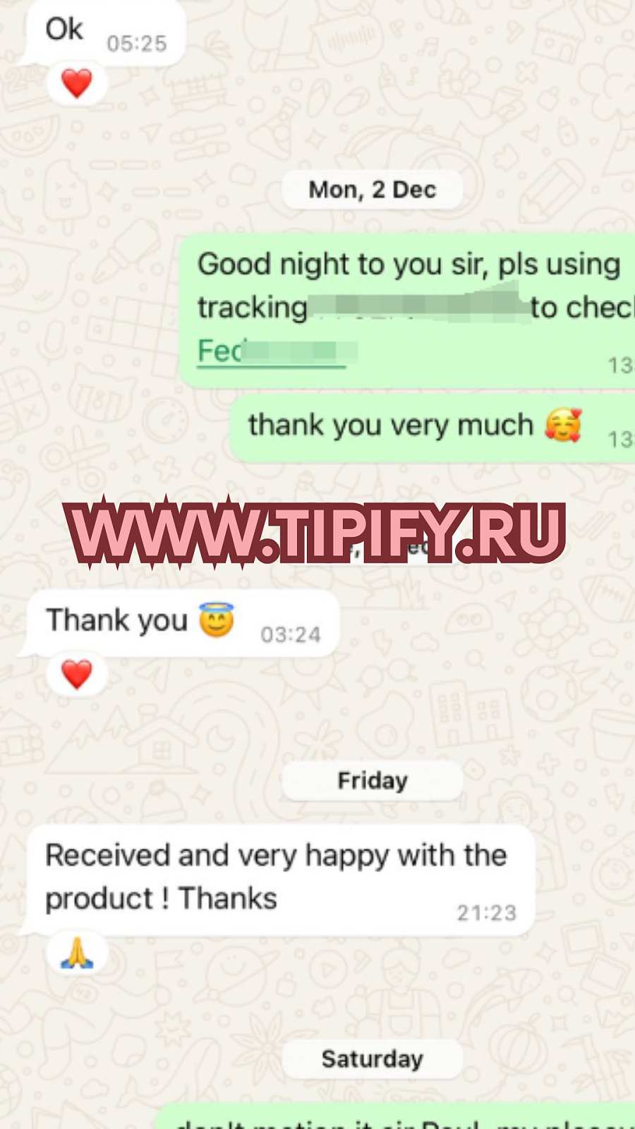 CUSTOMER REVIEW - tipify.ru