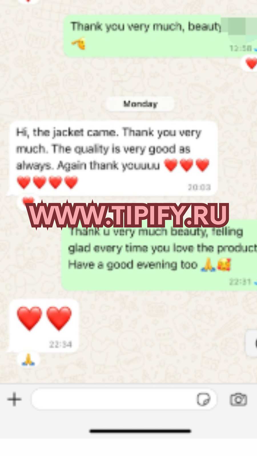 CUSTOMER REVIEW - tipify.ru